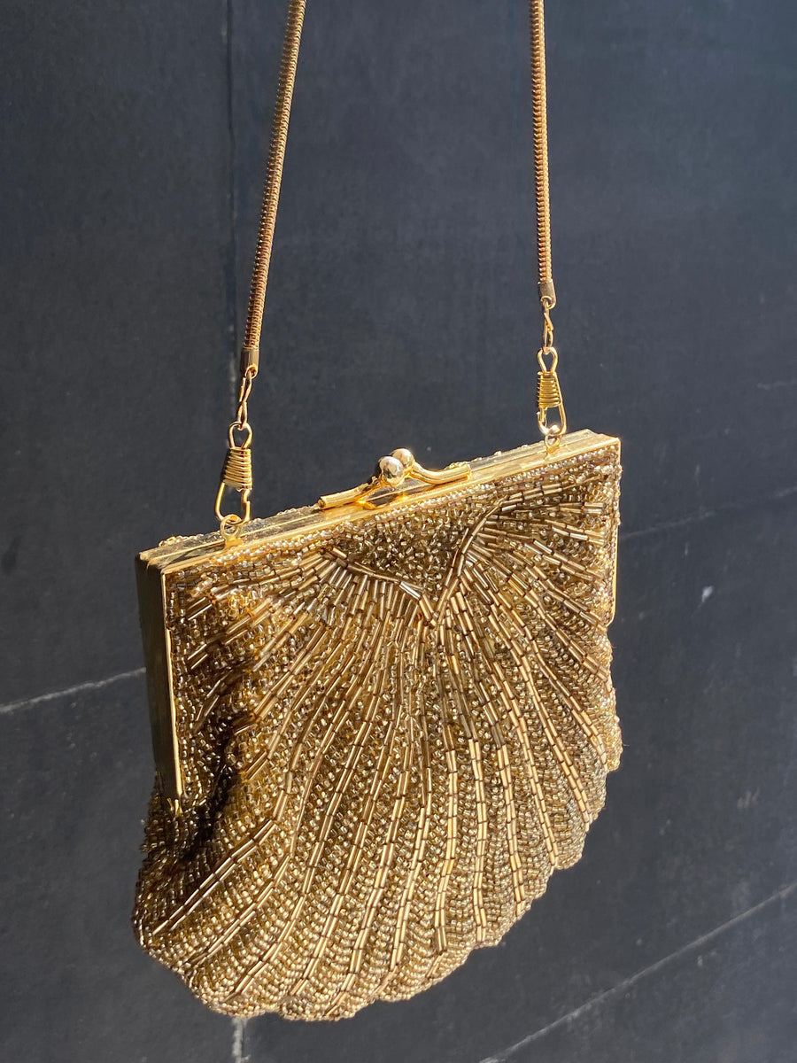 Vintage Gold Shell Bag – Viange Vintage
